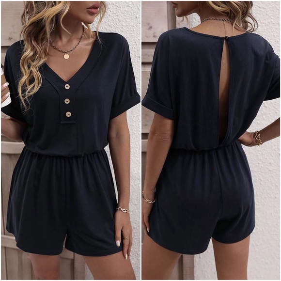 BellanBlue | Pants & Jumpsuits | Button Detail Casual Cut Out Back ...